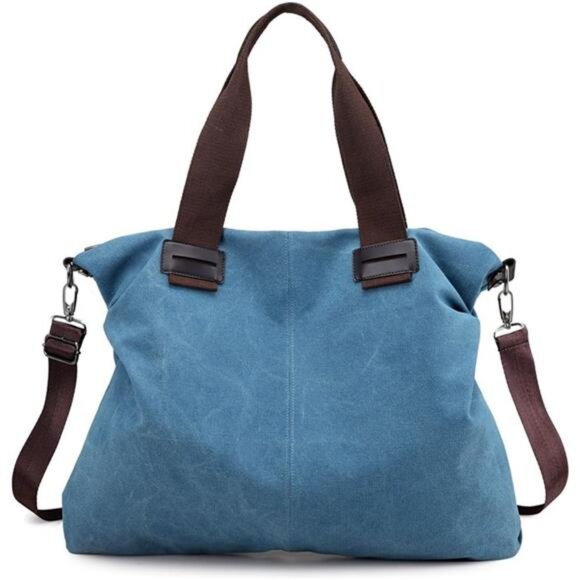Bags | Womens Canvas Tote Bag Shoulder Crossbody Purses Work Travel ...